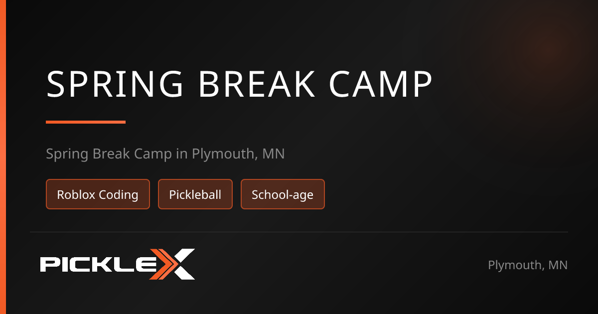 Spring Break Camp Plymouth MN | Code Ninjas × PickleX | PickleX